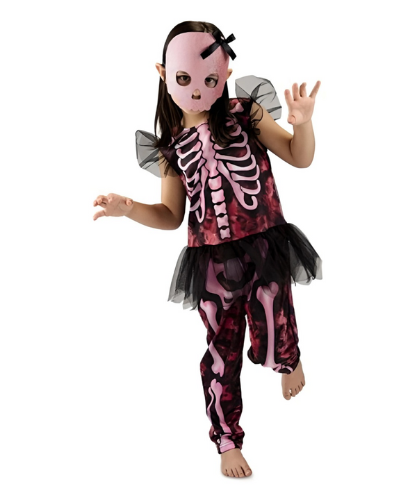 Party Holic Skeleton Queen Costume Spooky Pink Halloween costume with ...