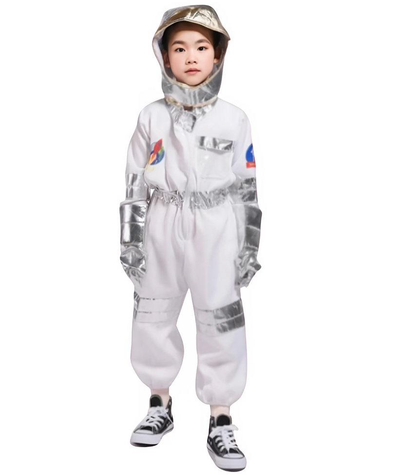 Kids Astronaut Costume NASA Space Suit Boys Girls Halloween Cosplay Ou ...