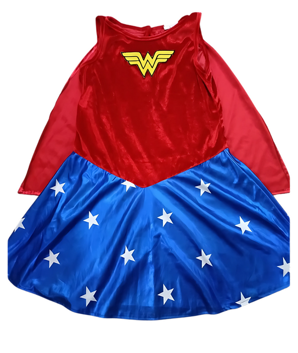 Wonder Woman Dress with Cape Hero Costume Tutu Ruffle Ballerina Skirt ...